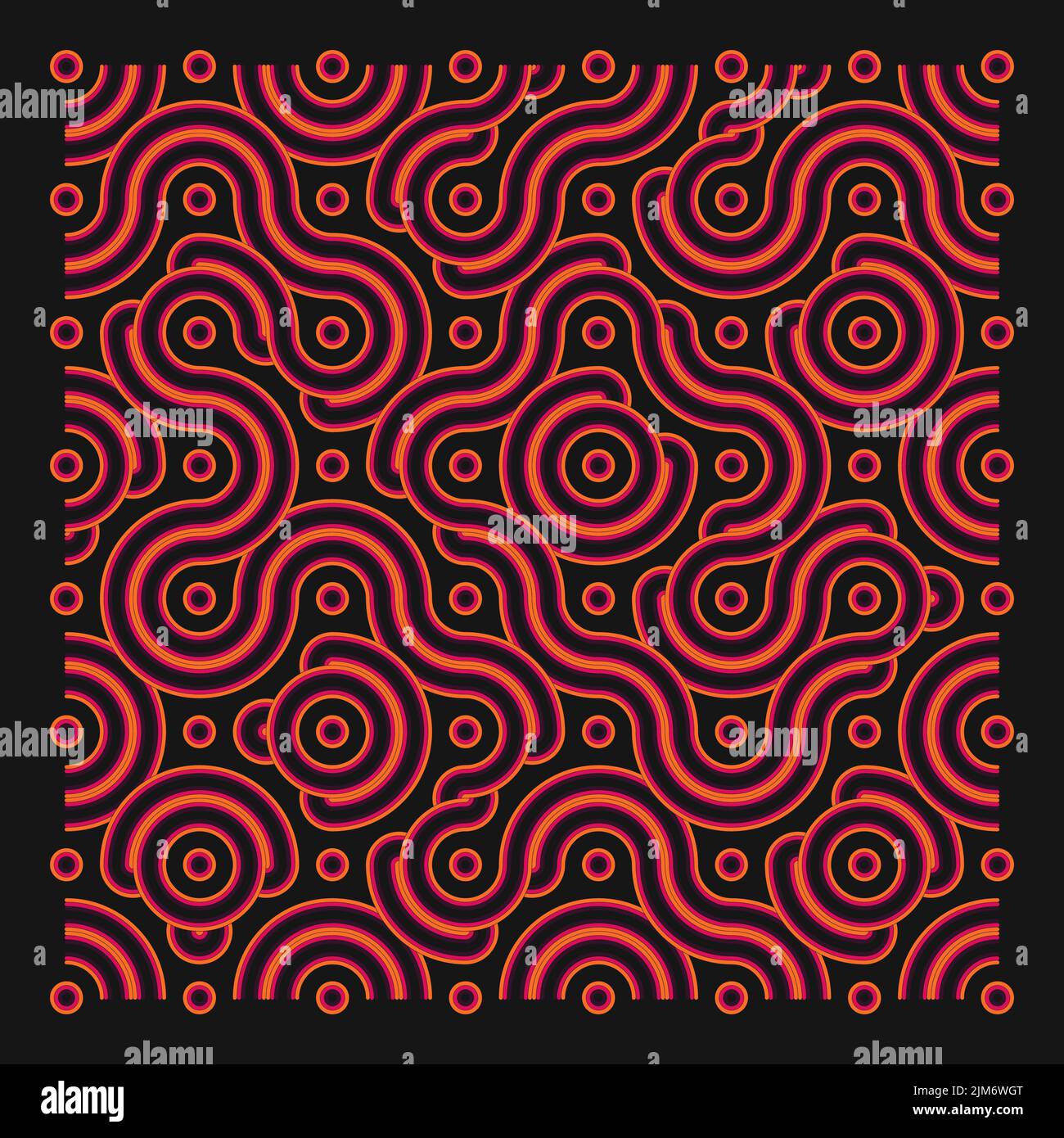 Random color rounded truchet tiling illustration Stock Vector Image ...