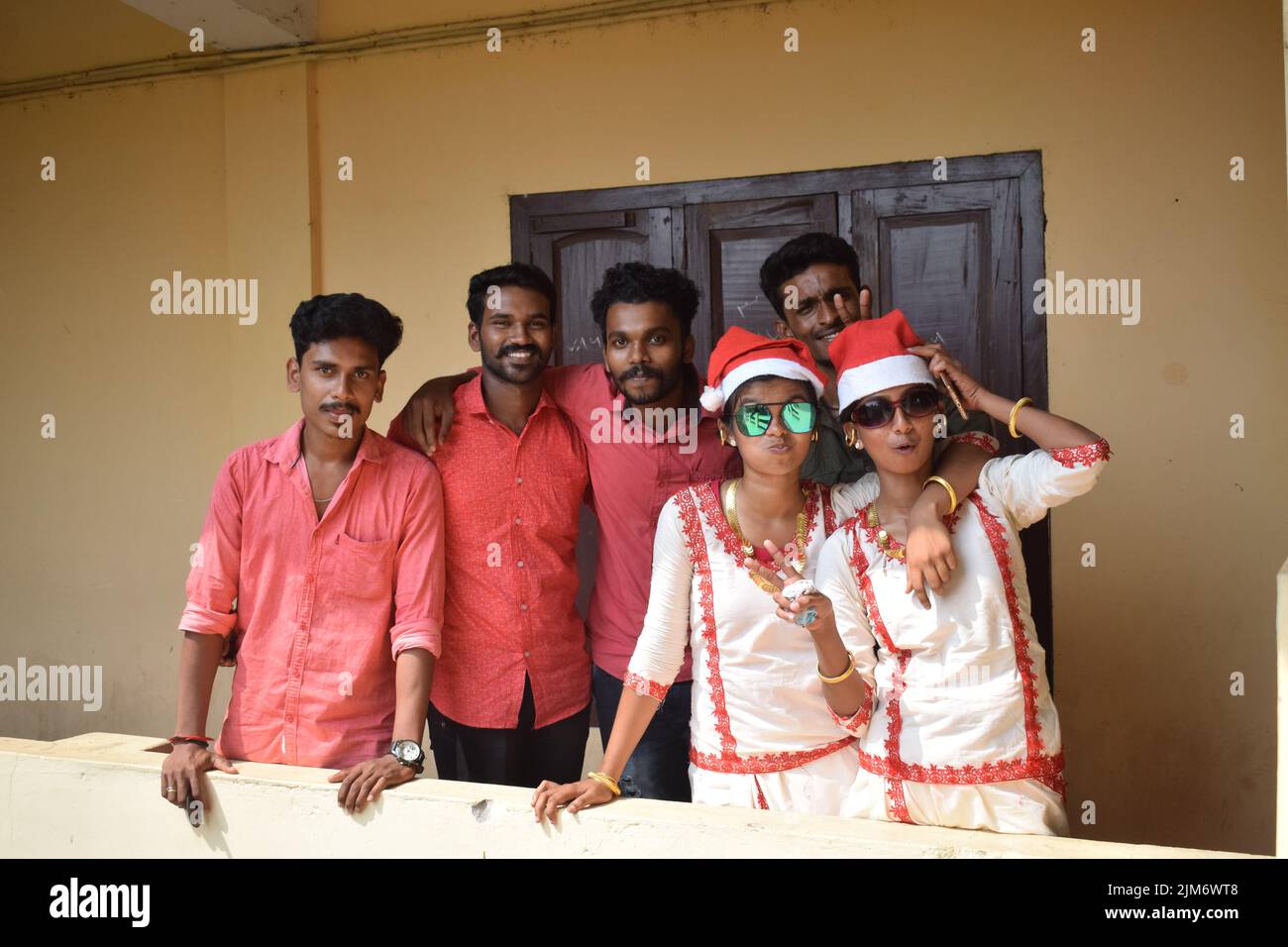 Indian College students during a festival time in college Stock Photo ...