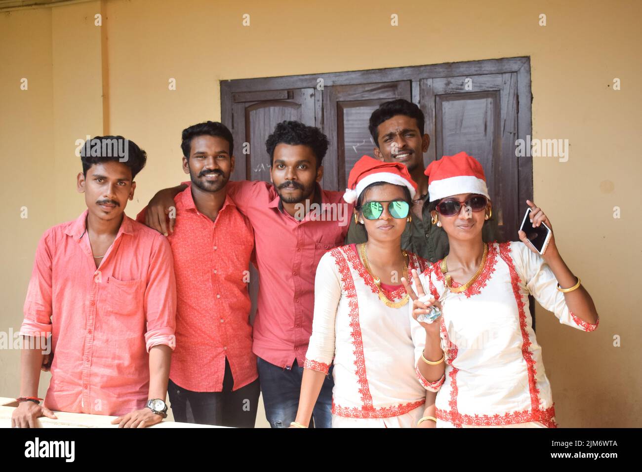 Indian College students during a festival time in college Stock Photo ...