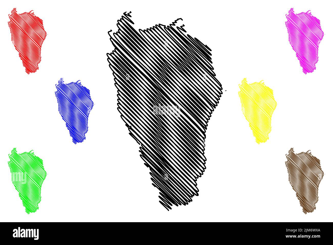 Sant Antioco (Sardinia, Italian Republic, Italy) map vector ...