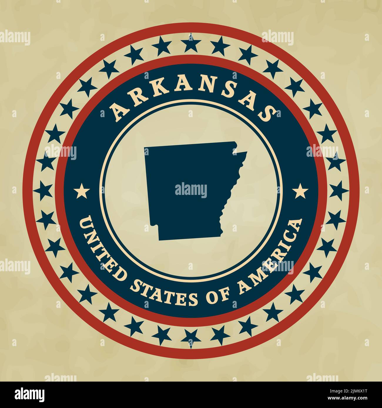 Vintage label with map of Arkansas, vector Stock Vector Image & Art - Alamy