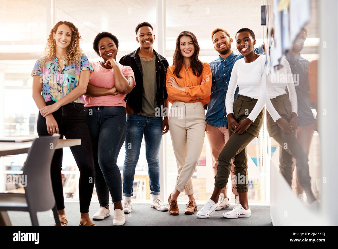 Were the best in the business. Full length portrait of a group of young ...