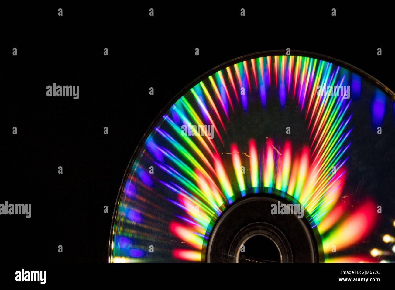 Reflection of light in a Compact Disk(CD) or Digital versatile disk(DVD ...