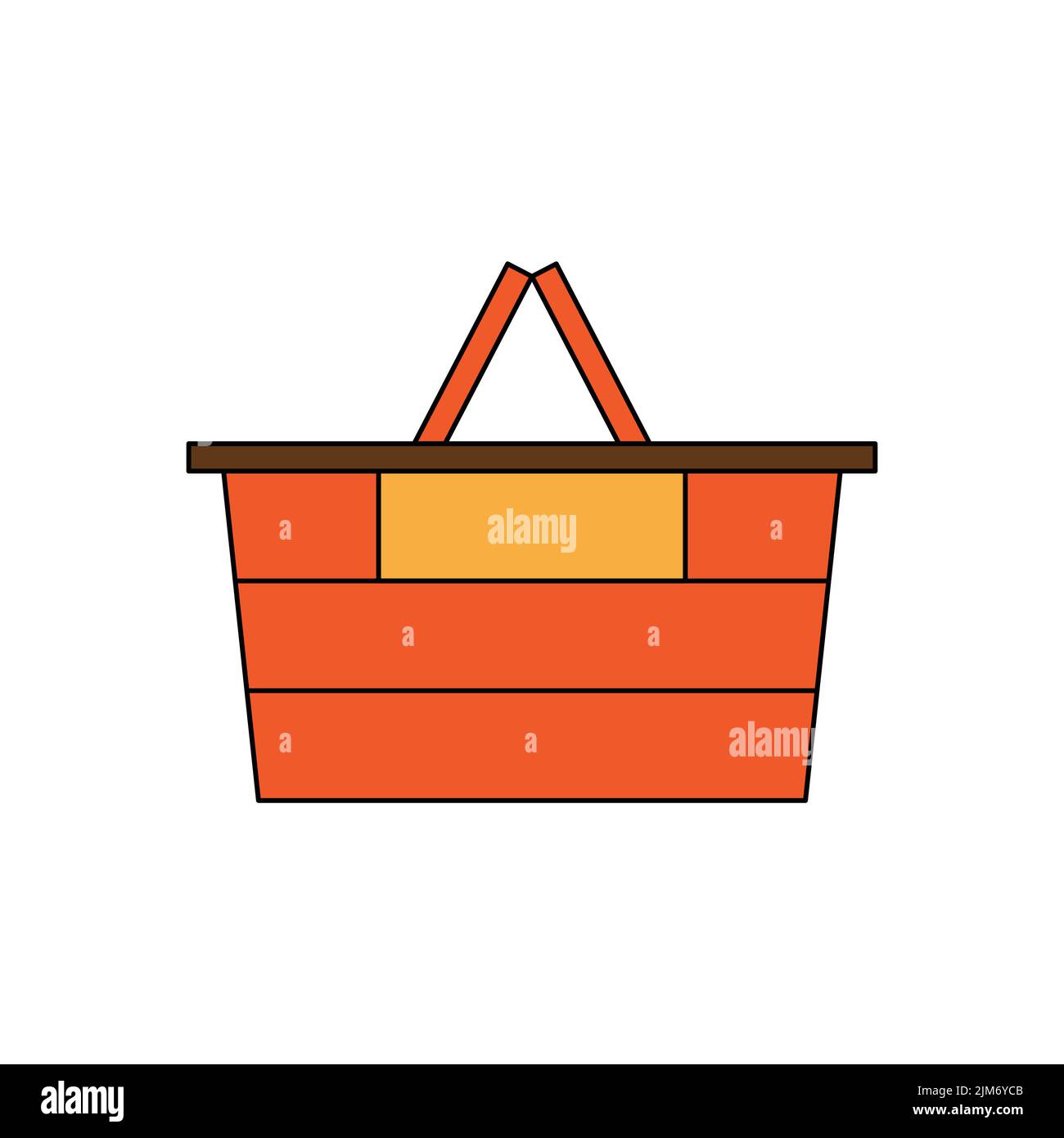 Basket of groceries Stock Vector Images - Alamy