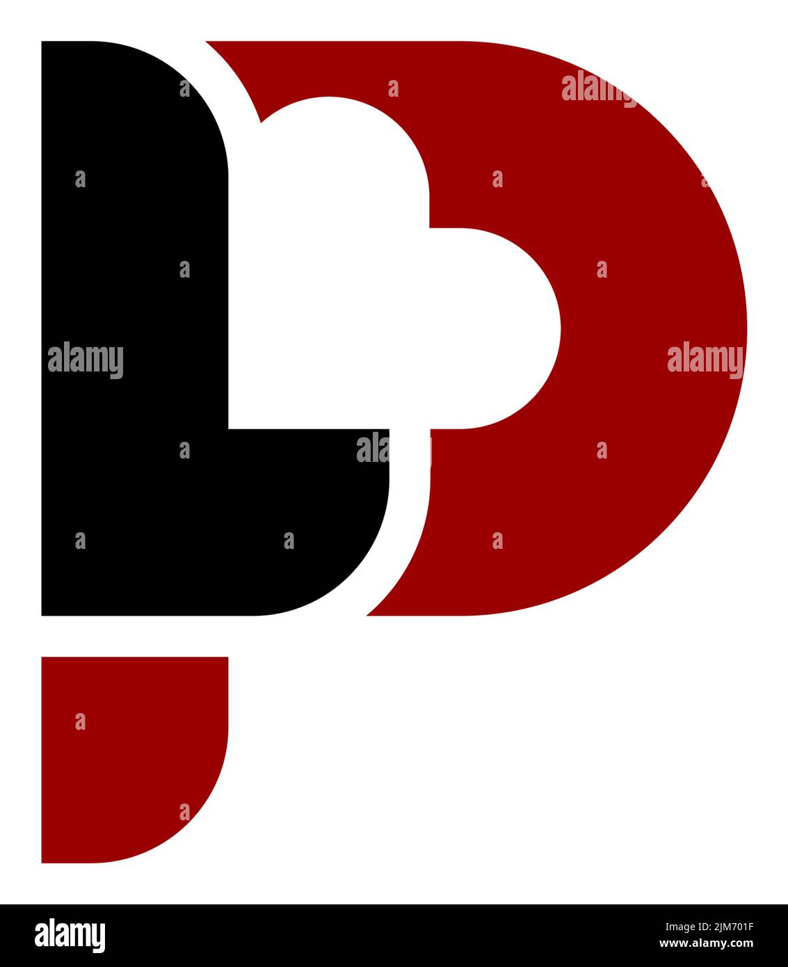 A creative "P" initial logo design isolated on a white background Stock ...