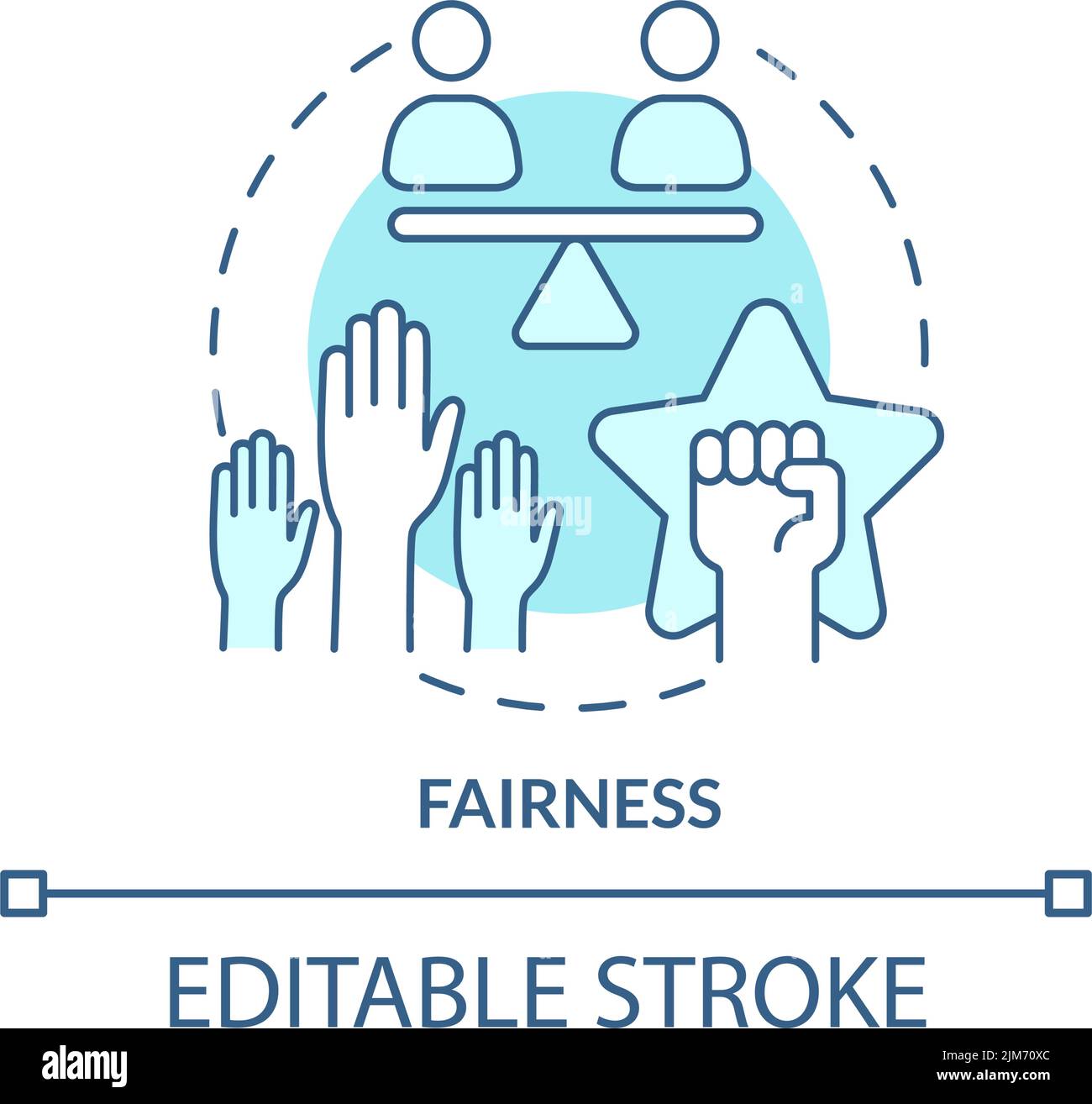 Fairness turquoise concept icon Stock Vector Image & Art - Alamy