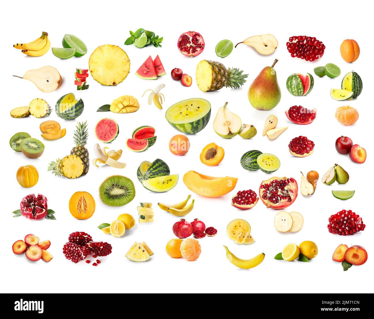 Various tropical fruits mango kiwi Cut Out Stock Images & Pictures - Alamy