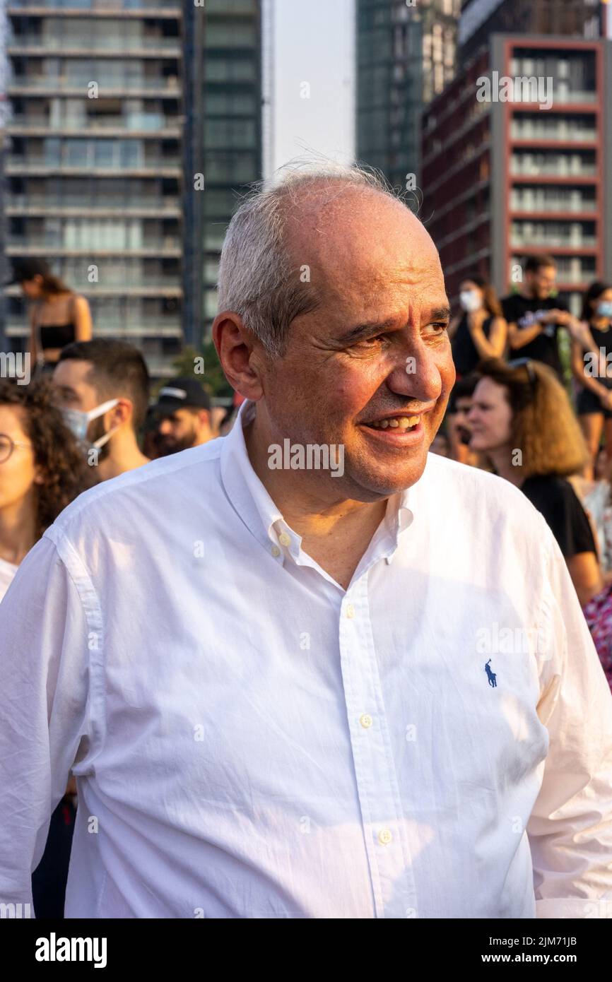 Beirut, August 4, 2022.Lebanese Member of Parliament Melhem Khalaf, and ...