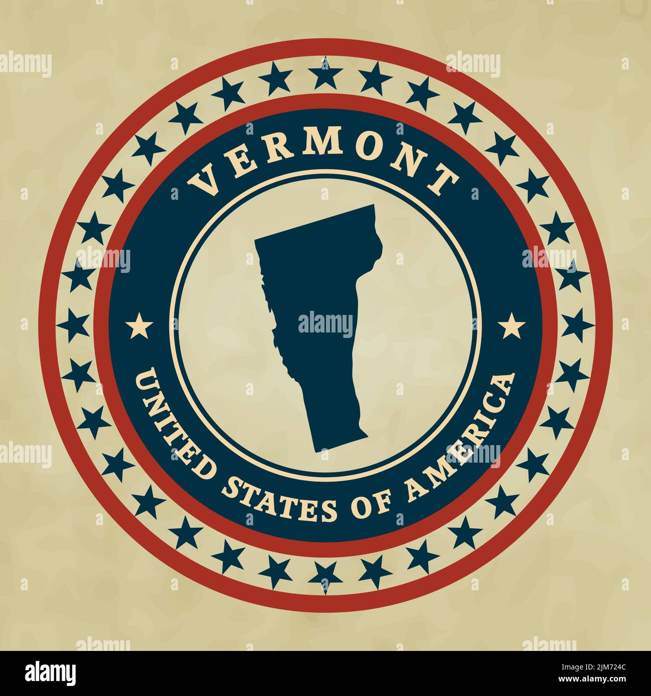 Vintage label with map of Vermont, vector Stock Vector Image & Art - Alamy