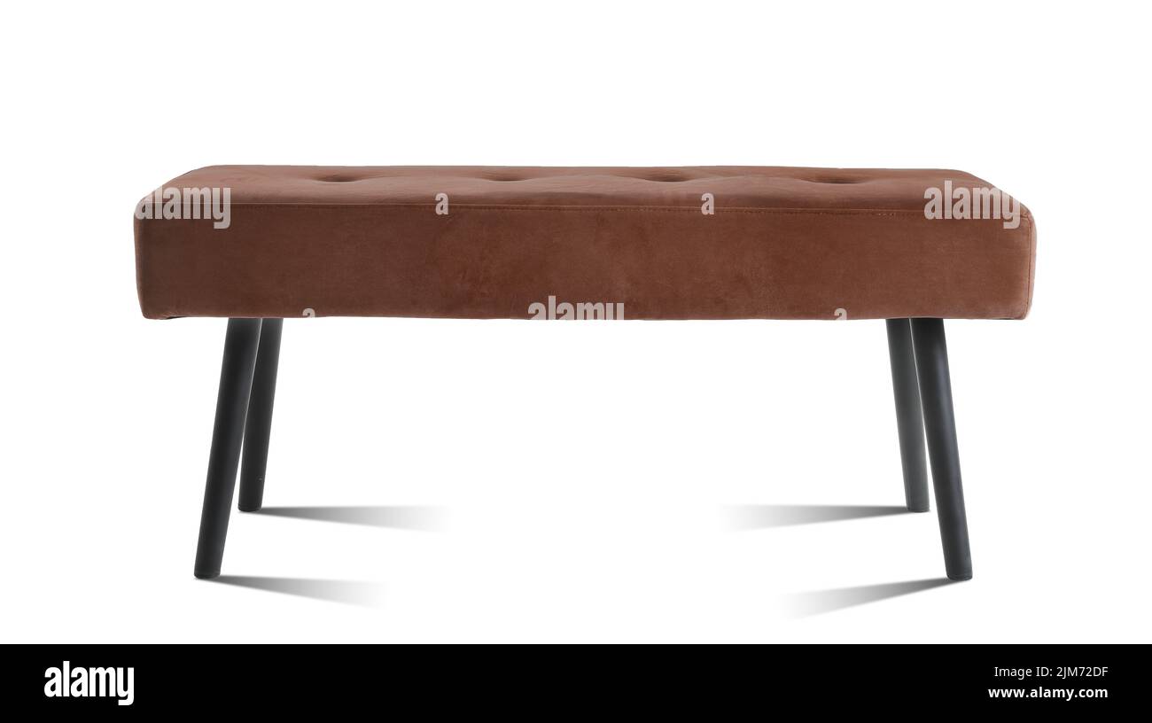 Brown banquette isolated on white Stock Photo - Alamy