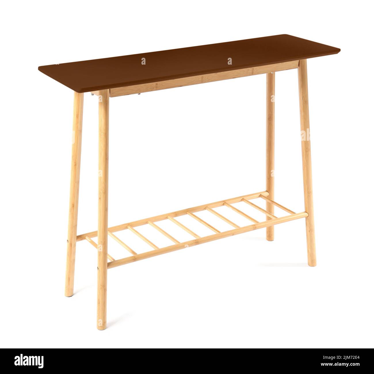 Brown table isolated on white Stock Photo - Alamy