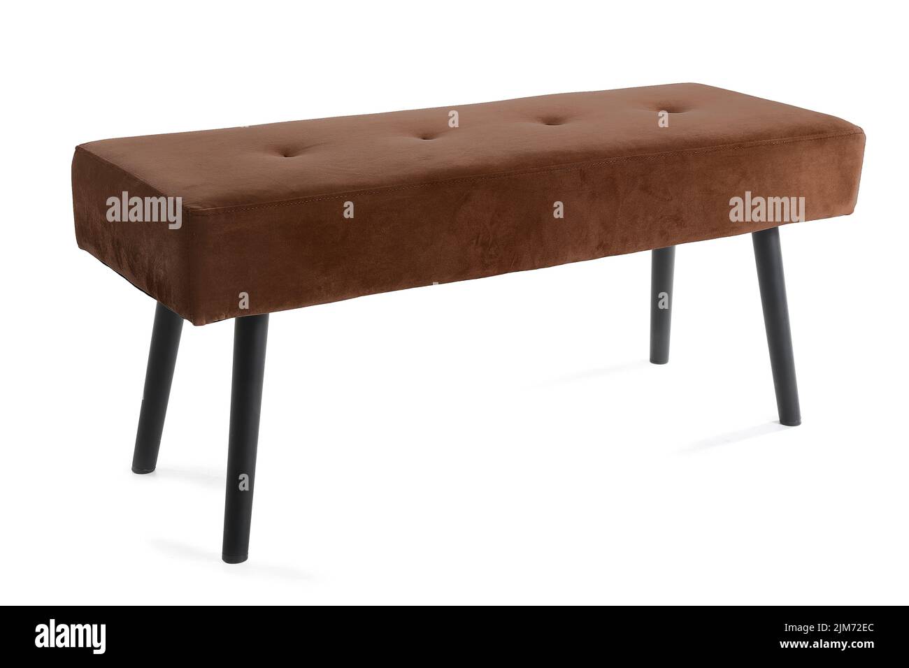 Brown banquette isolated on white Stock Photo - Alamy