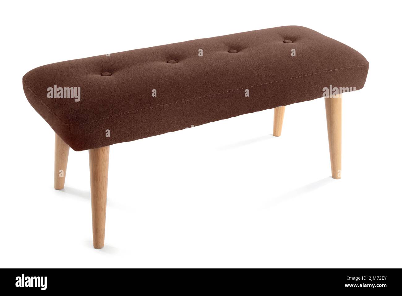 Brown banquette isolated on white Stock Photo - Alamy
