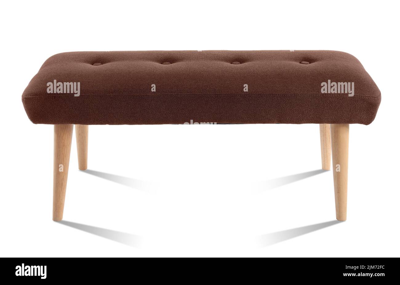 Brown banquette isolated on white Stock Photo - Alamy