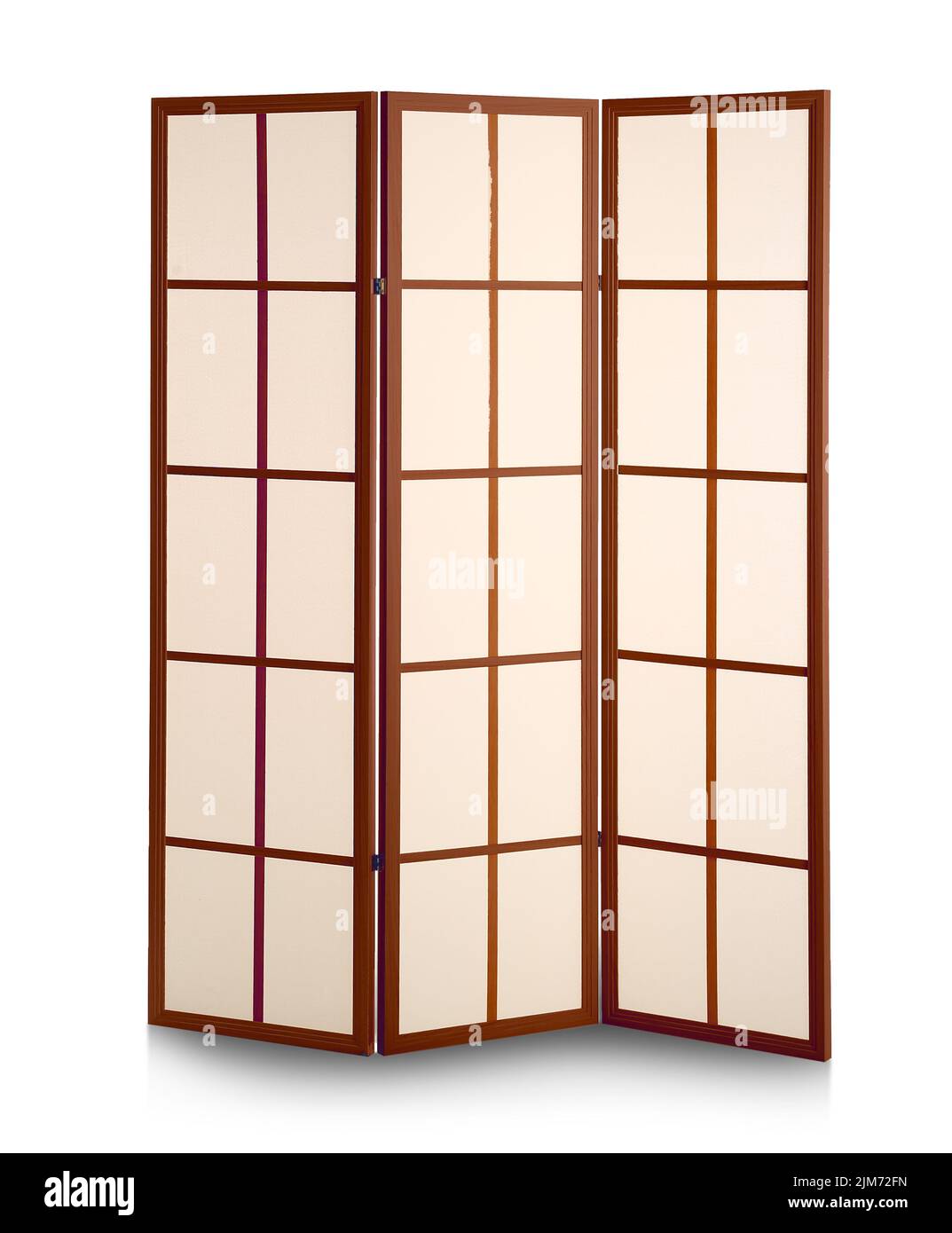 Stylish folding screen isolated on white Stock Photo - Alamy