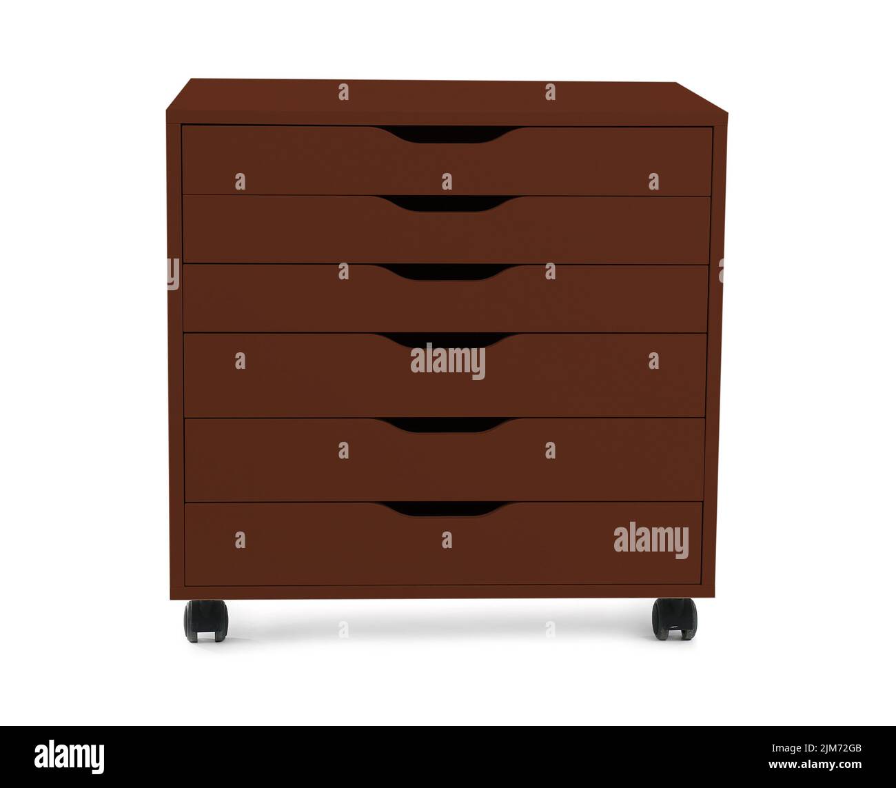 Brown chest of drawers isolated on white Stock Photo - Alamy