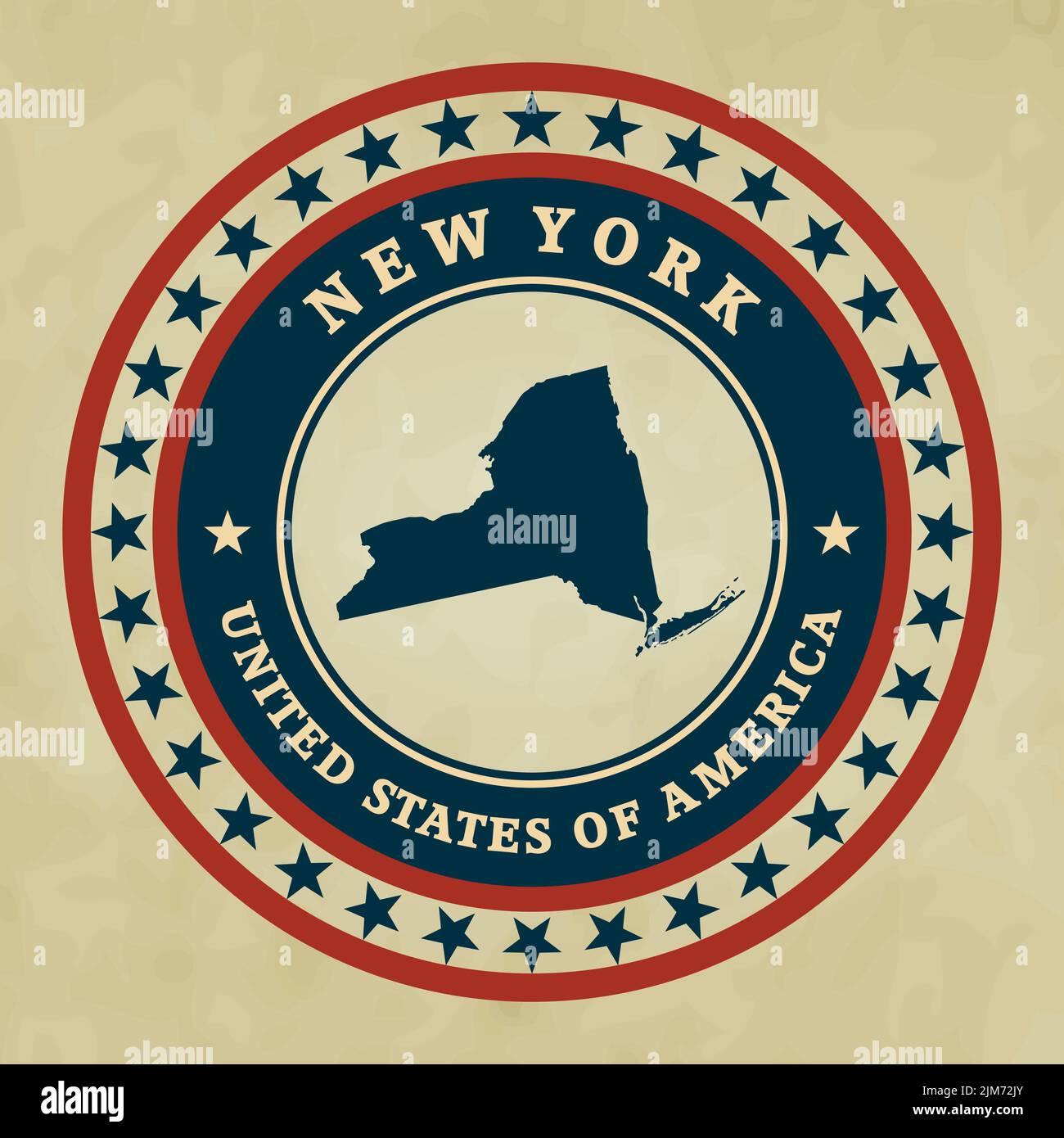 Vintage label with map of New York, vector Stock Vector Image & Art - Alamy
