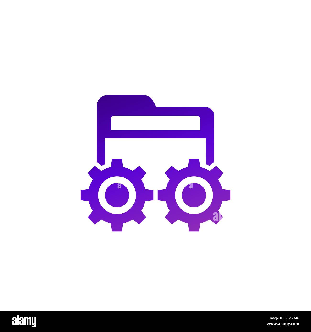 project management icon with a folder, vector Stock Vector Image & Art ...