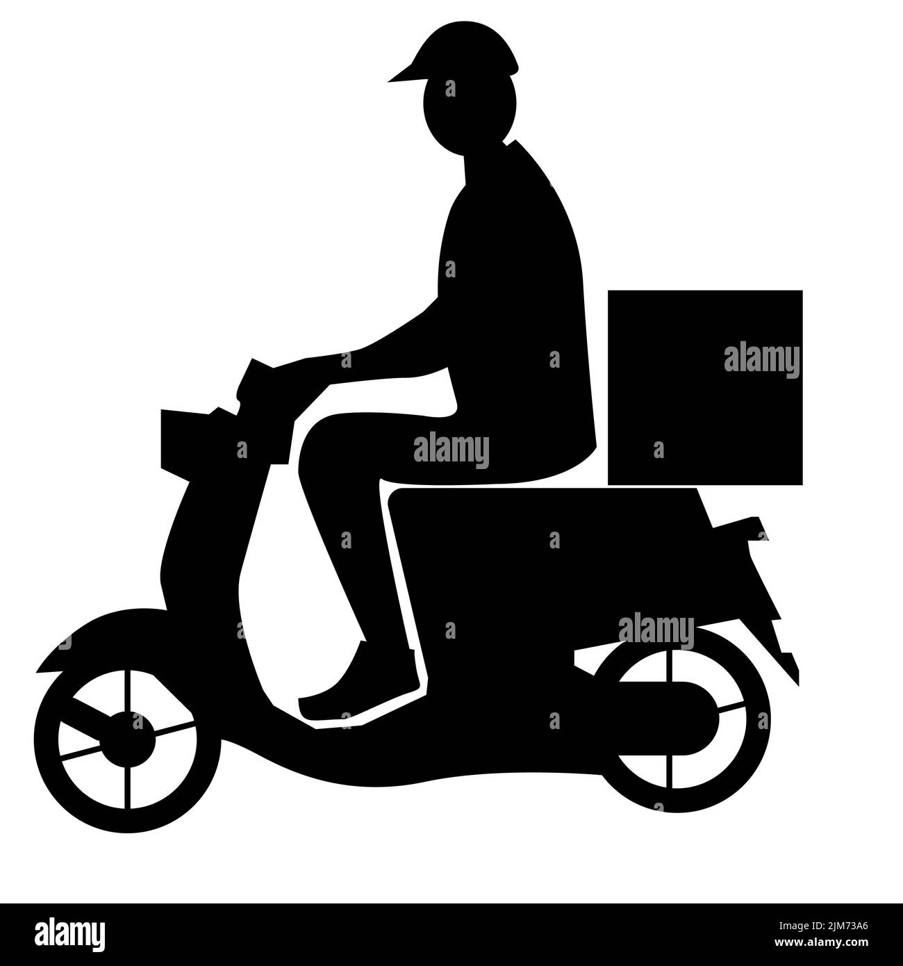 Delivery man icon on white background. Food delivery man sign. Man in a ...