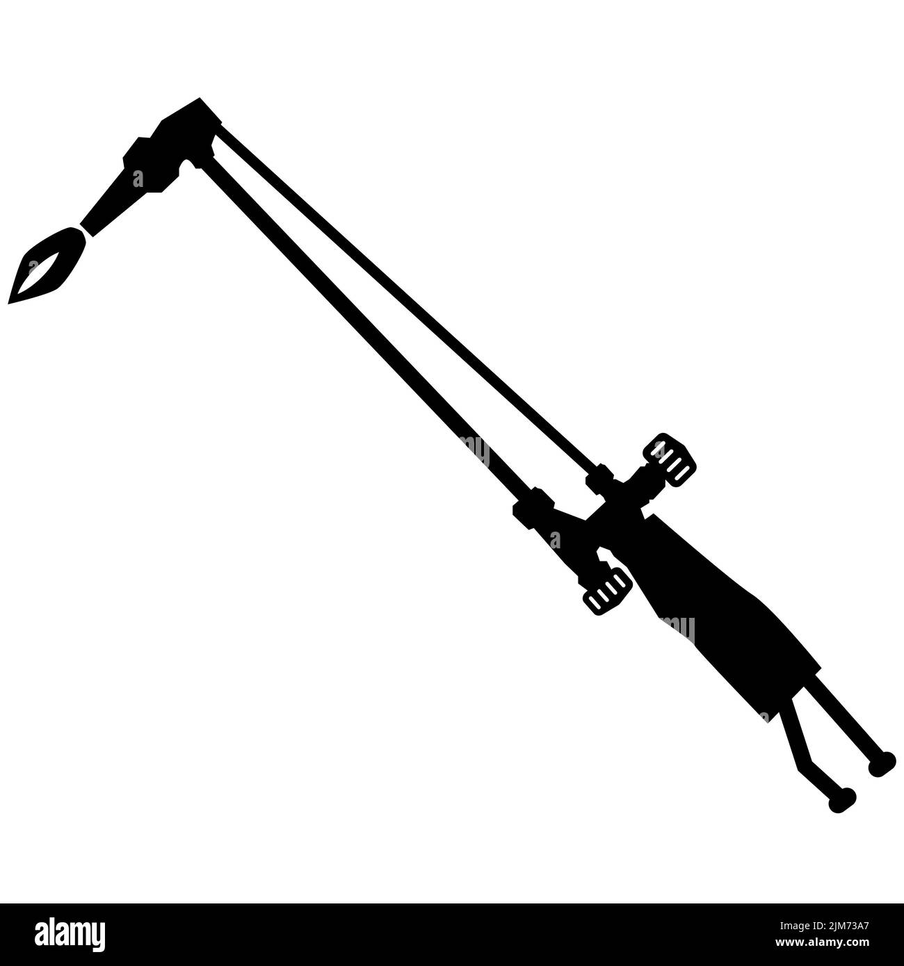 tools for cutting metal and heating products icon on white background ...