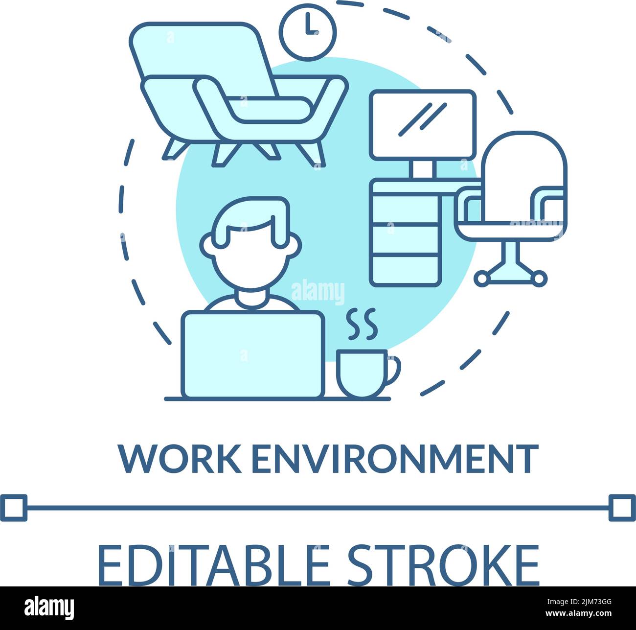 Remote work environment Stock Vector Images - Alamy