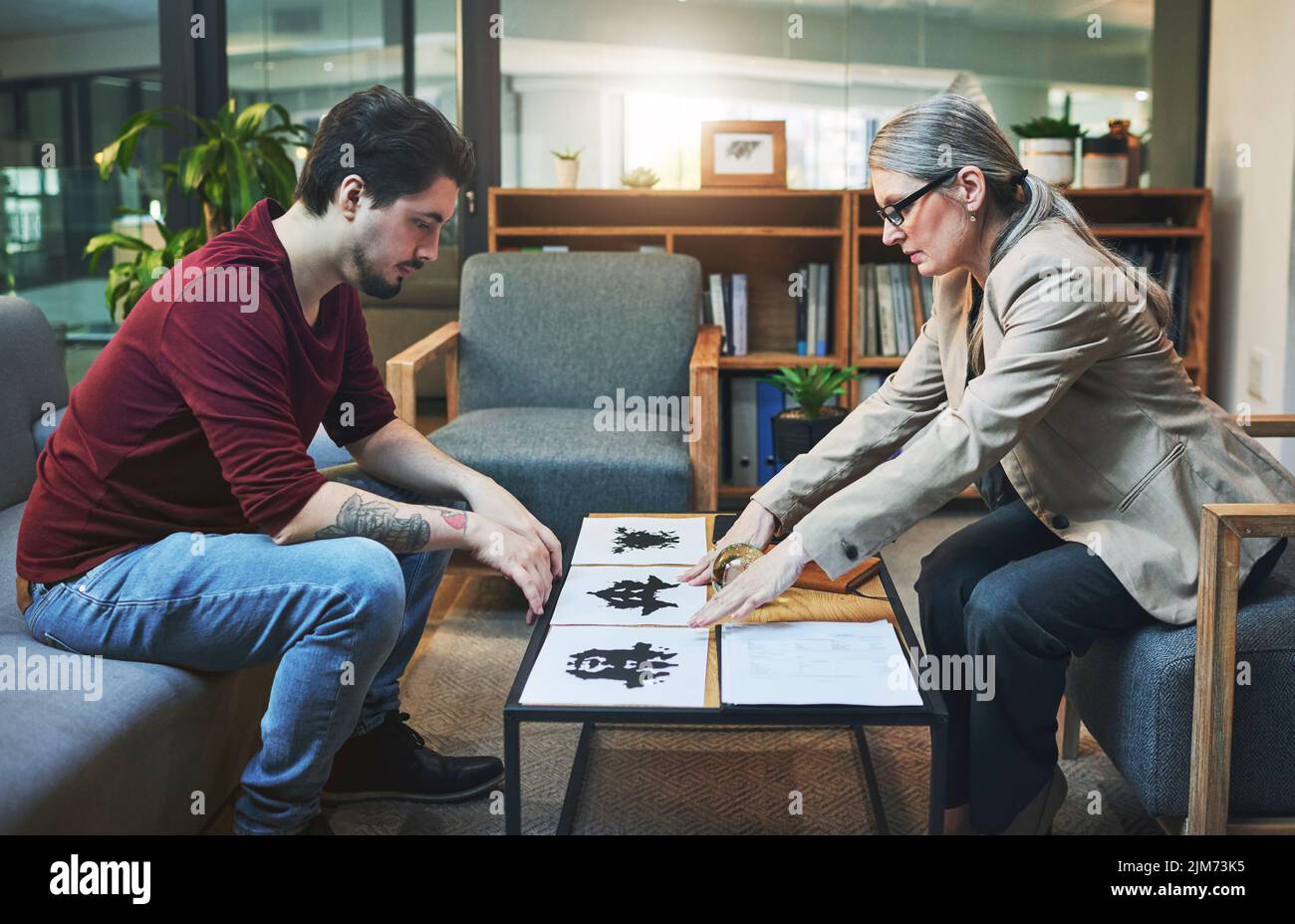 An ink pattern that determines your thought pattern. a mature ...