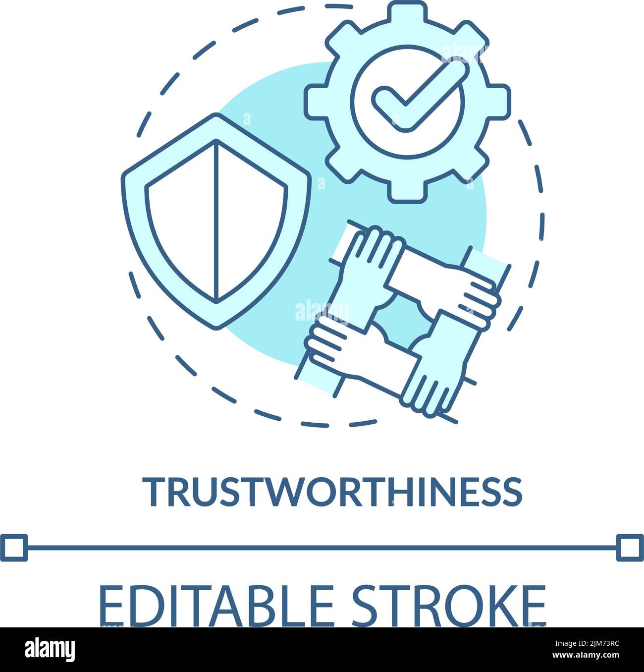 Trustworthiness turquoise concept icon Stock Vector Image & Art - Alamy