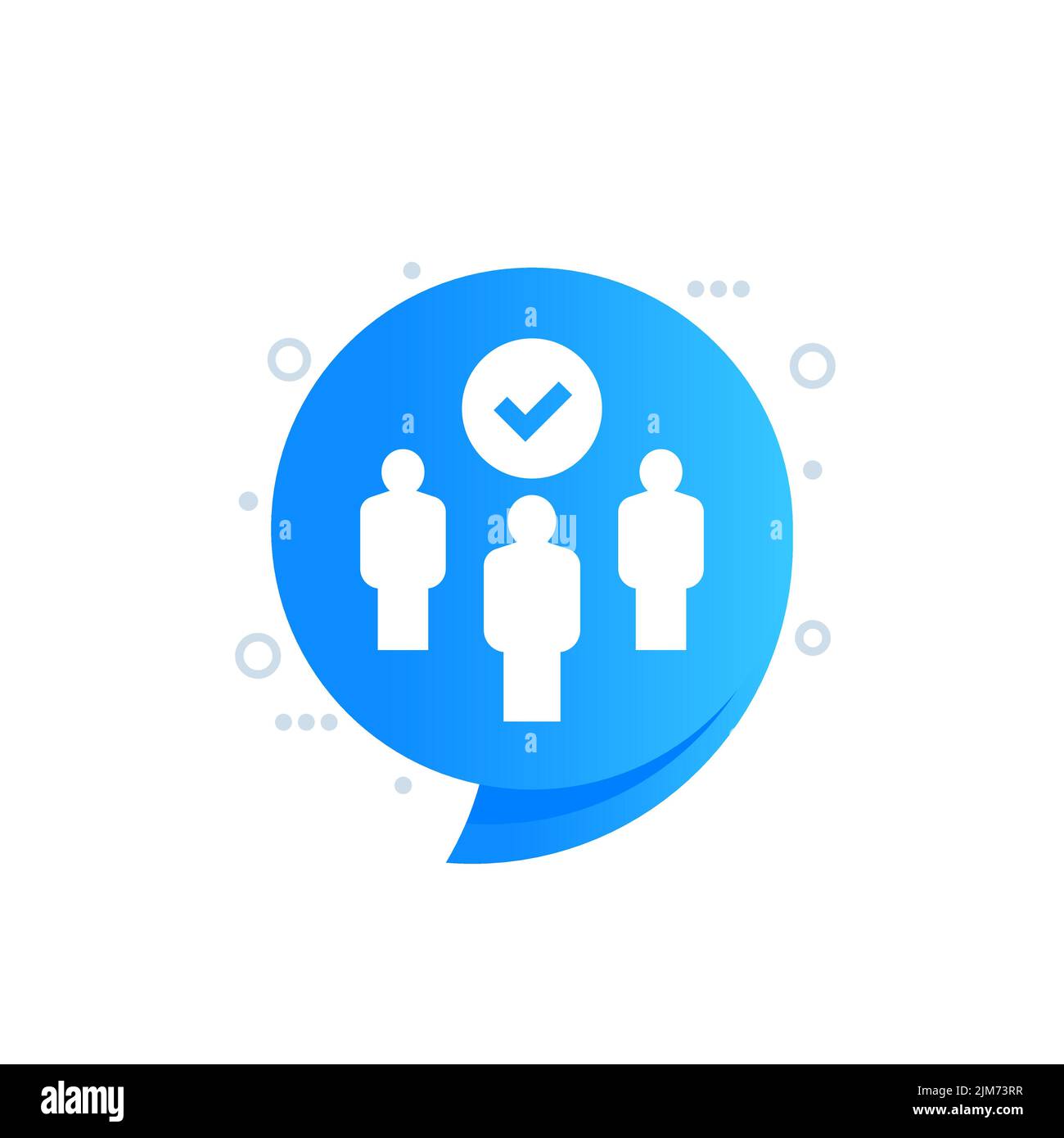 team icon with people and checkmark, vector Stock Vector Image & Art ...