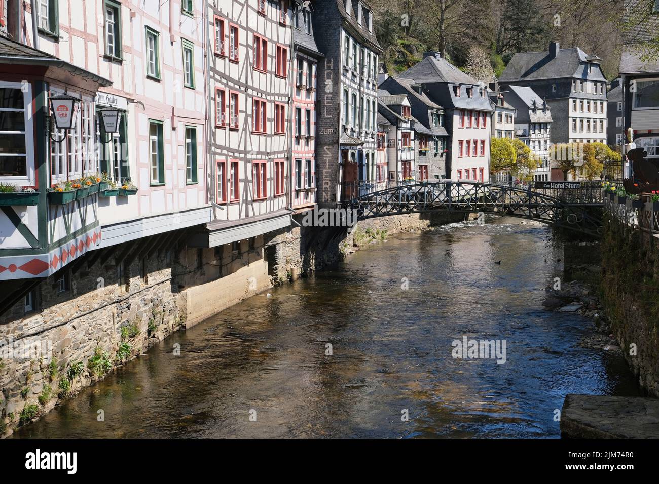 Monschau, a small place in the beautiful area called Eifel, view of the ...