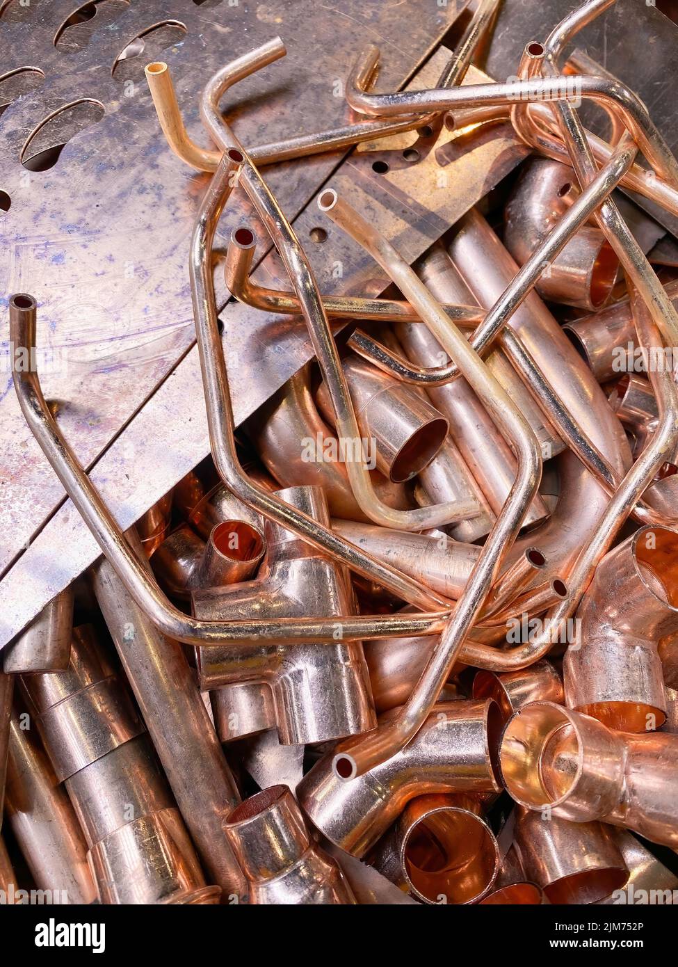 Scrap new copper tube and cuttings ready for recycling. High Quality ...