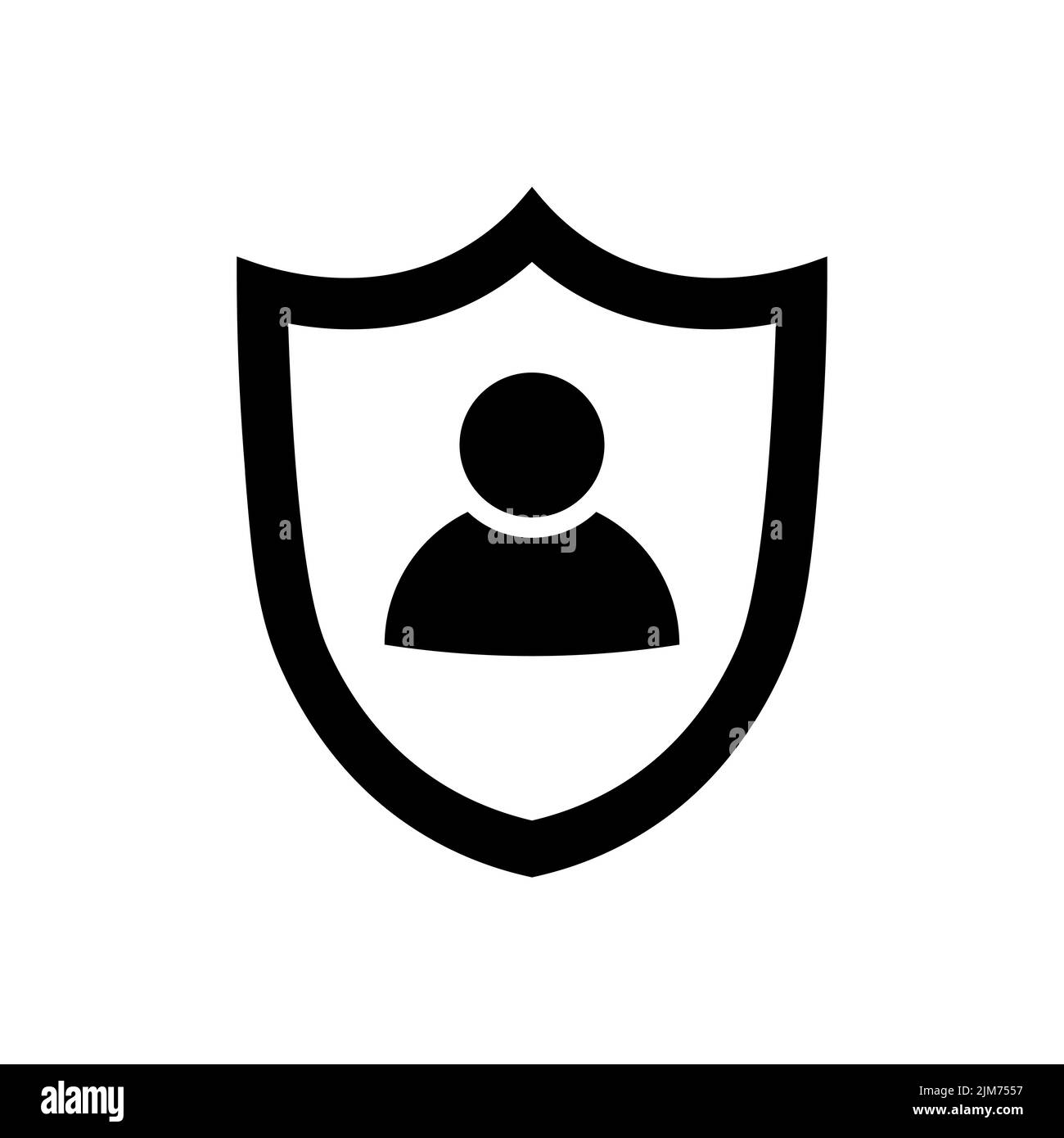 Avatar security icon. Shield with man symbol Stock Vector Image & Art ...