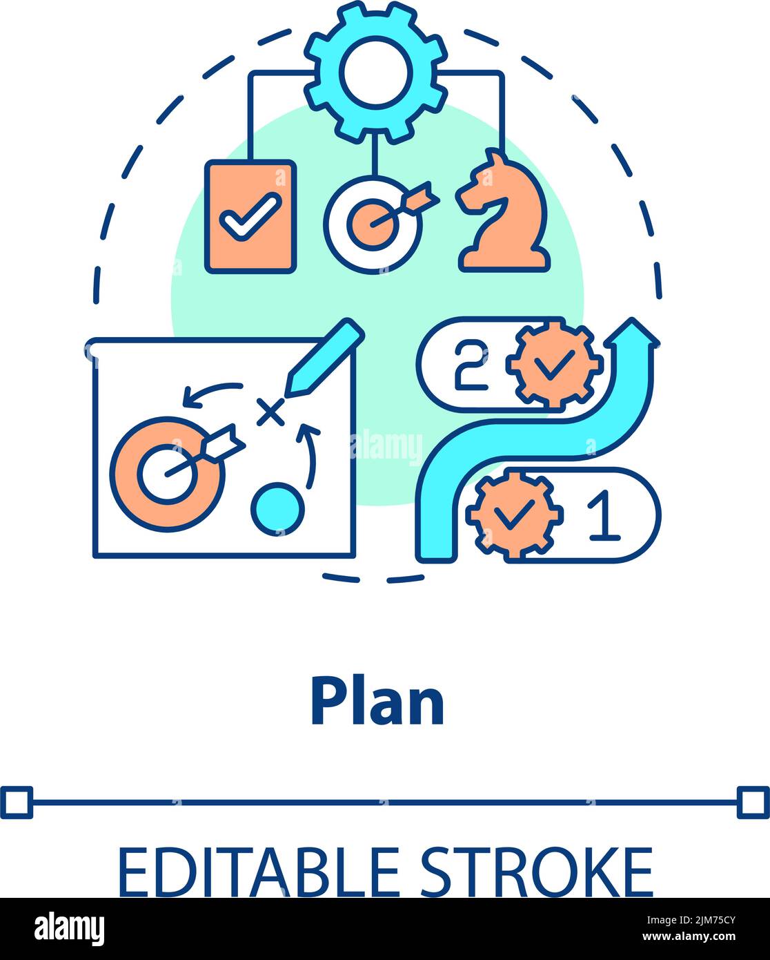 Plan concept icon Stock Vector Image & Art - Alamy