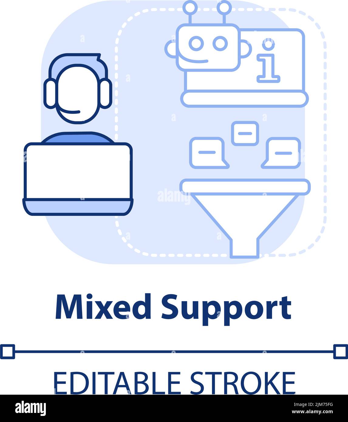 Mixed support light blue concept icon Stock Vector Image & Art - Alamy