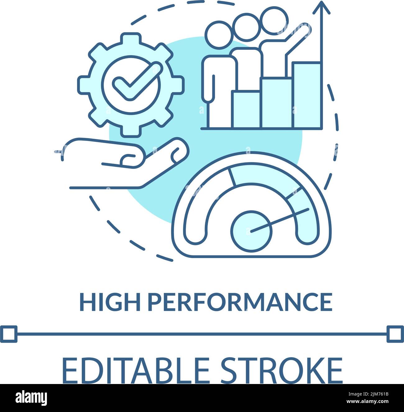 High performance turquoise concept icon Stock Vector Image & Art - Alamy