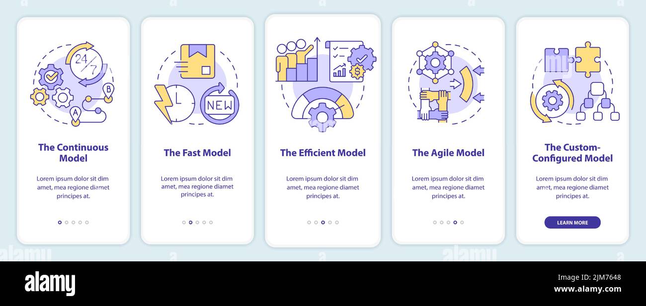 Supply Chain Models Onboarding Mobile App Screen Stock Vector Image And Art Alamy