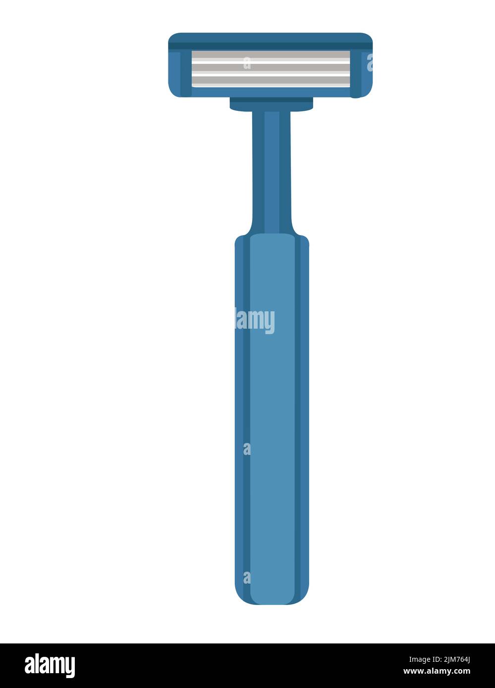 Modern razor with multiple blades vector illustration isolated on white ...