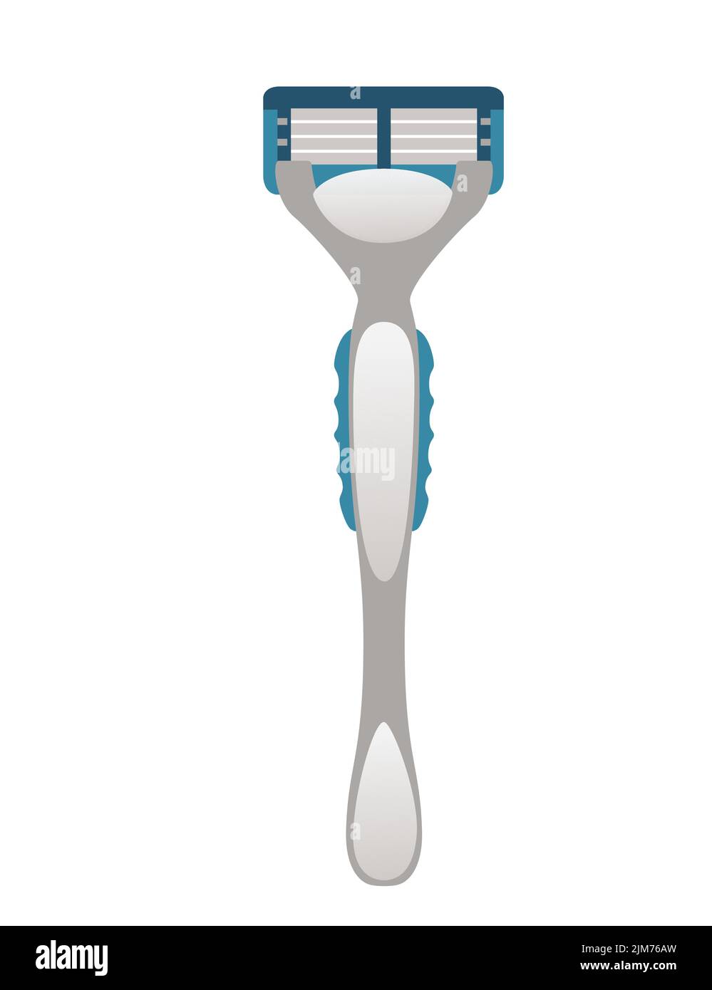 Modern razor with multiple blades vector illustration isolated on white ...
