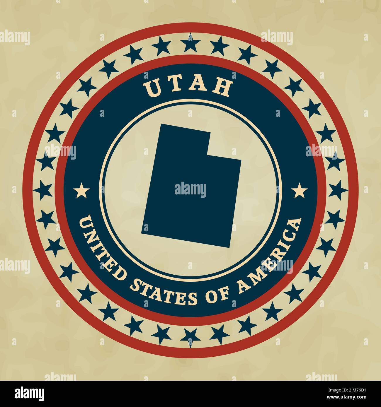 Vintage label with map of Utah, vector Stock Vector Image & Art - Alamy