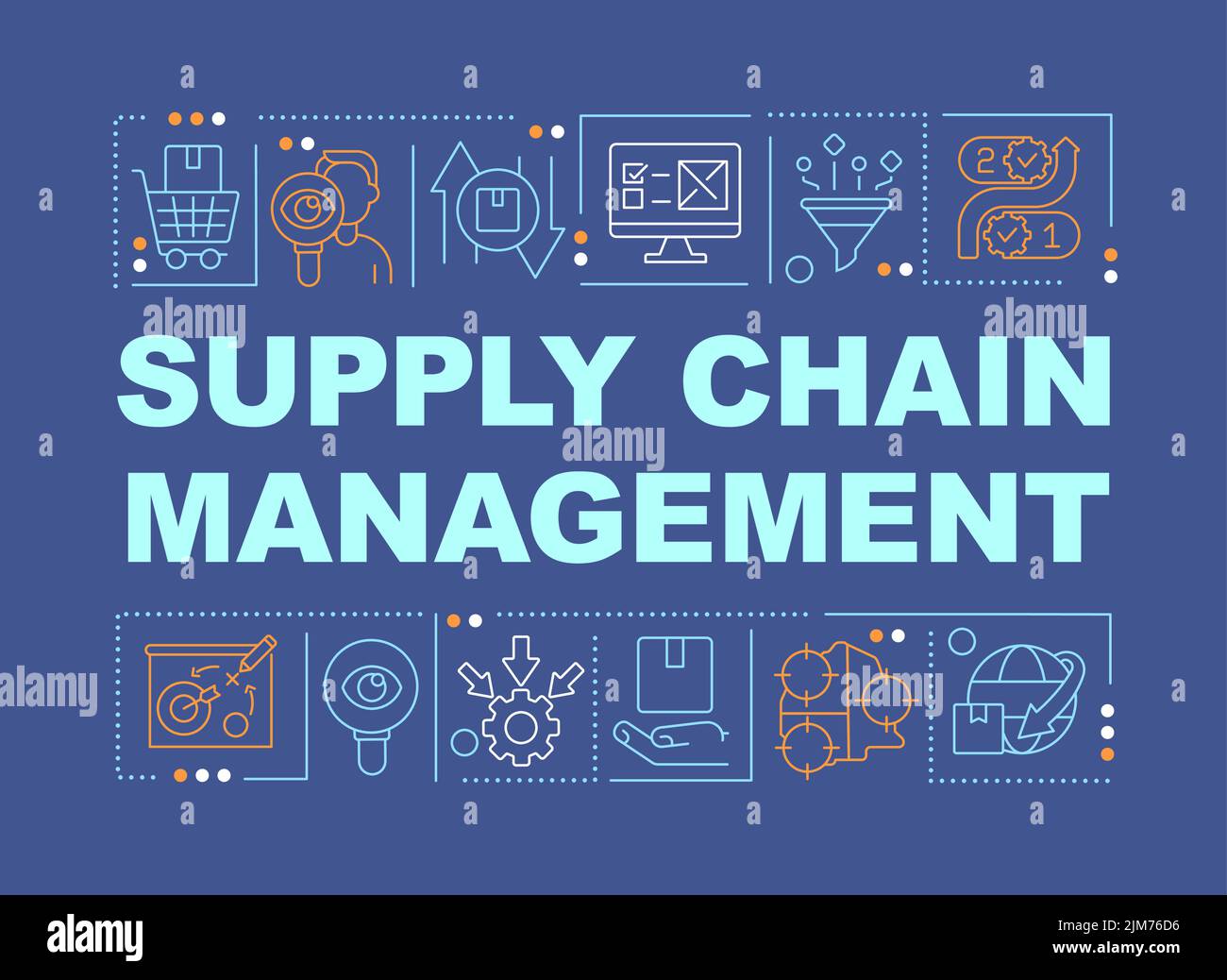 Supply chain management word concepts dark blue banner Stock Vector Image & Art - Alamy