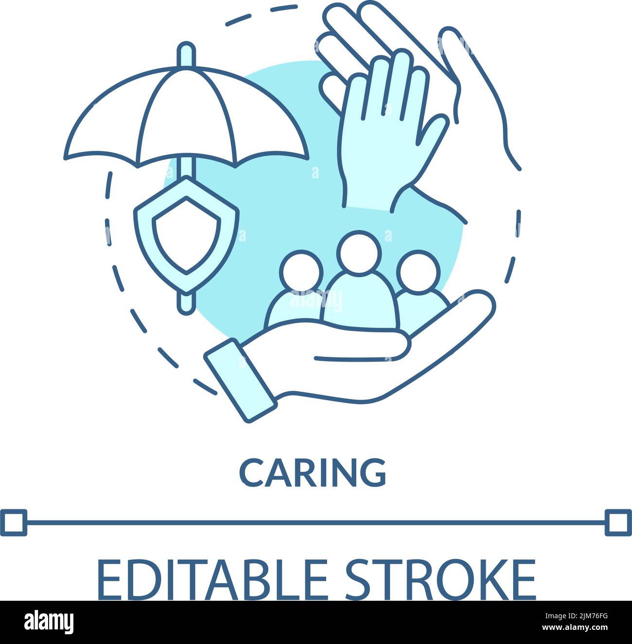 Caring Turquoise Concept Icon Stock Vector Image And Art Alamy 