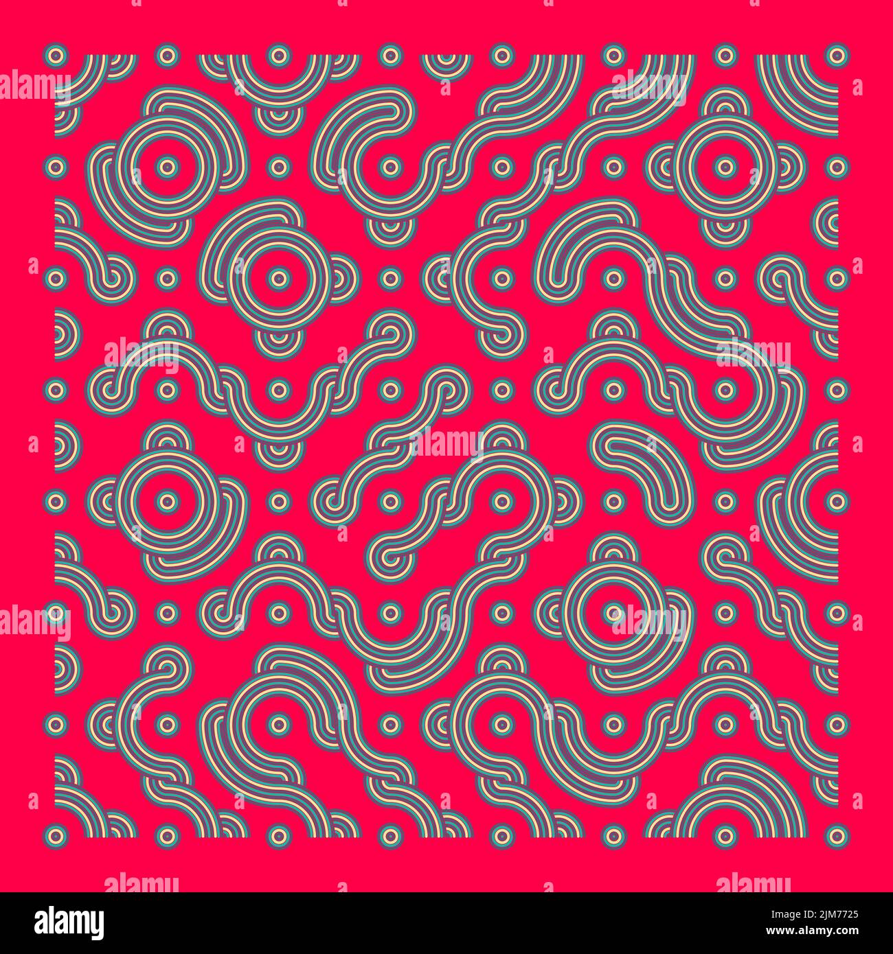 Random color rounded truchet tiling illustration Stock Vector Image ...