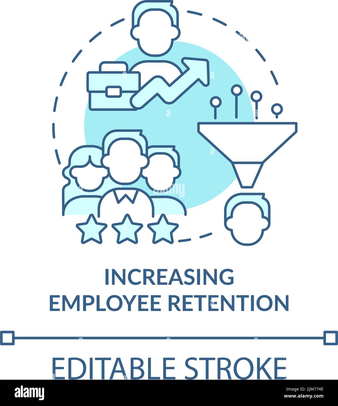 Increasing employee retention turquoise concept icon Stock Vector Image ... Increasing employee retention turquoise concept icon Stock Vector Image ...