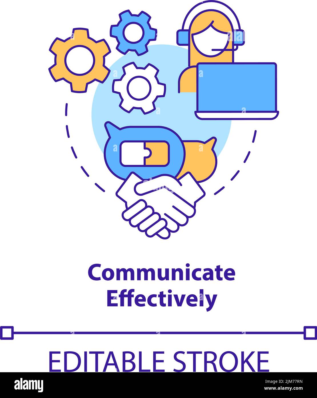 Communicate effectively concept icon Stock Vector Image & Art - Alamy