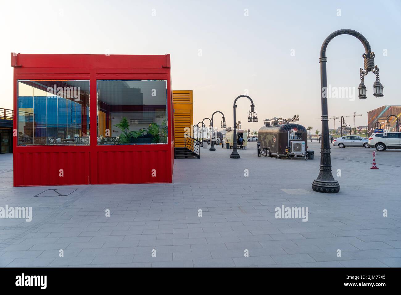 Box Park in Doha, Qatar Stock Photo - Alamy