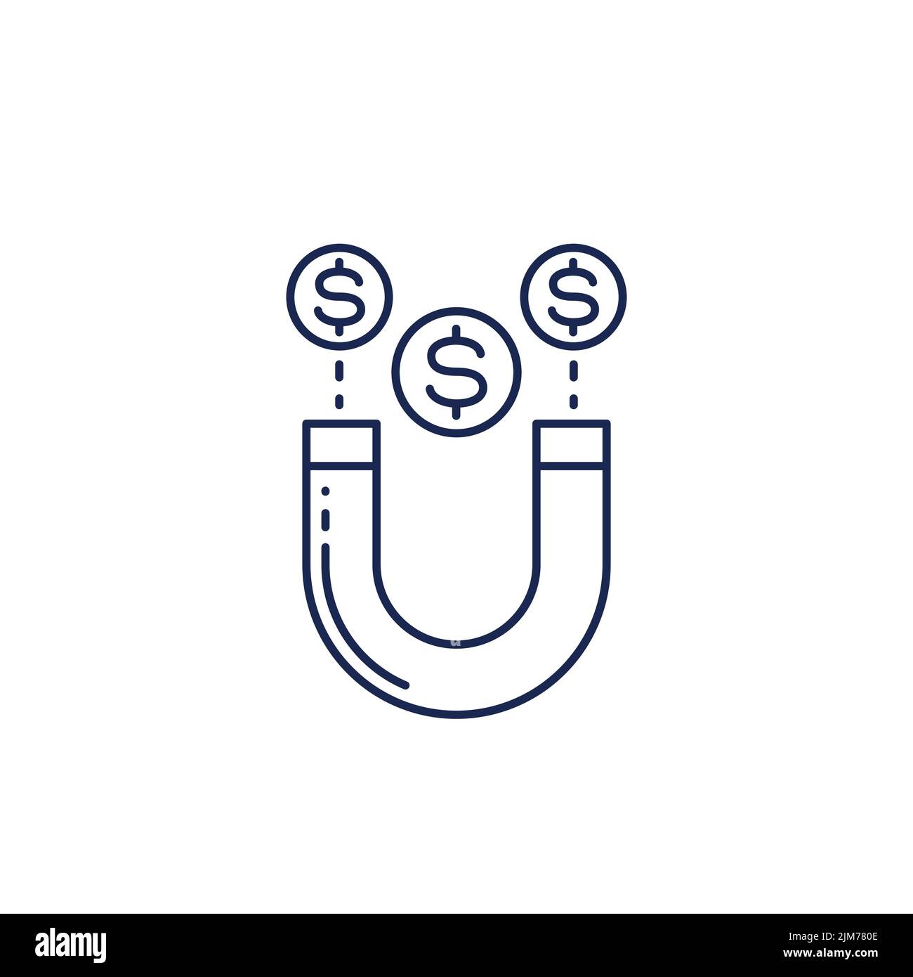 money and magnet line icon Stock Vector Image & Art - Alamy