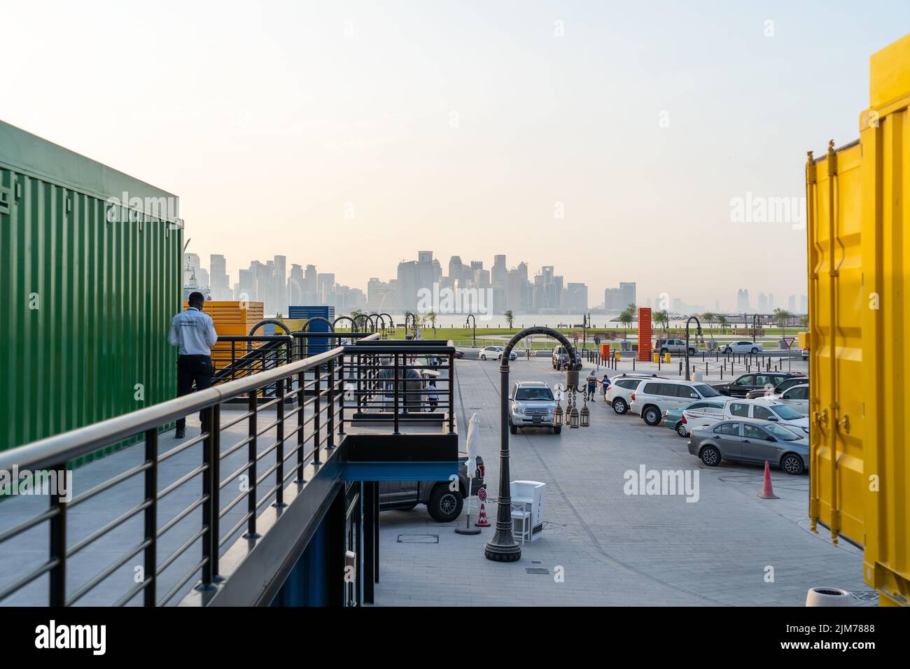 Box Park in Doha, Qatar Stock Photo - Alamy