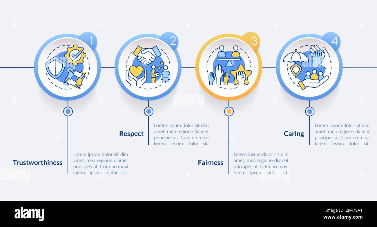 Business ethics components circle infographic template Stock Vector ...