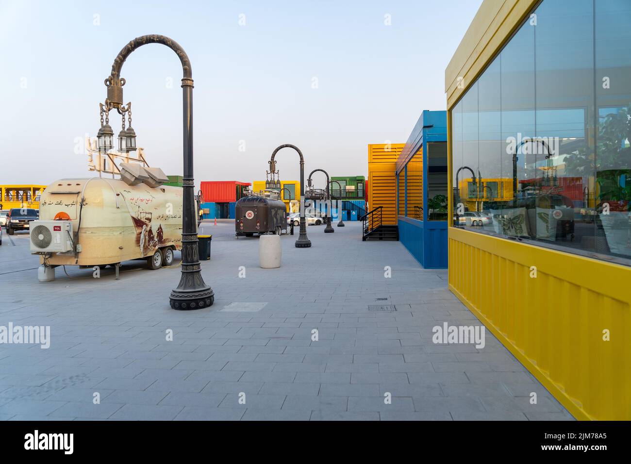Box Park in Doha, Qatar Stock Photo - Alamy