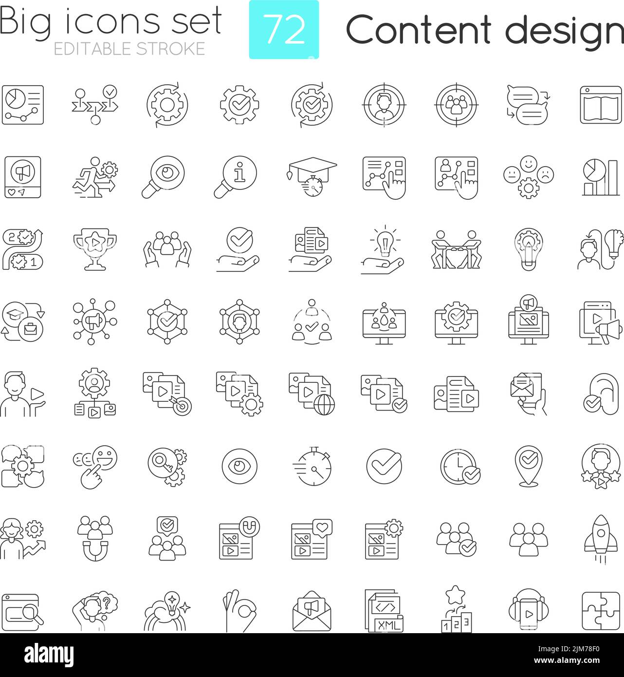 User communication linear icons Stock Vector Images - Alamy