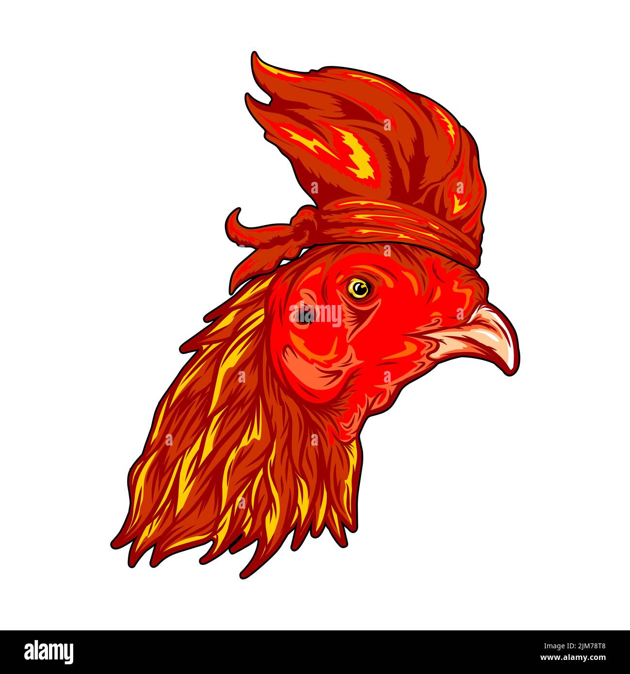 Red plumage on head Cut Out Stock Images & Pictures - Alamy